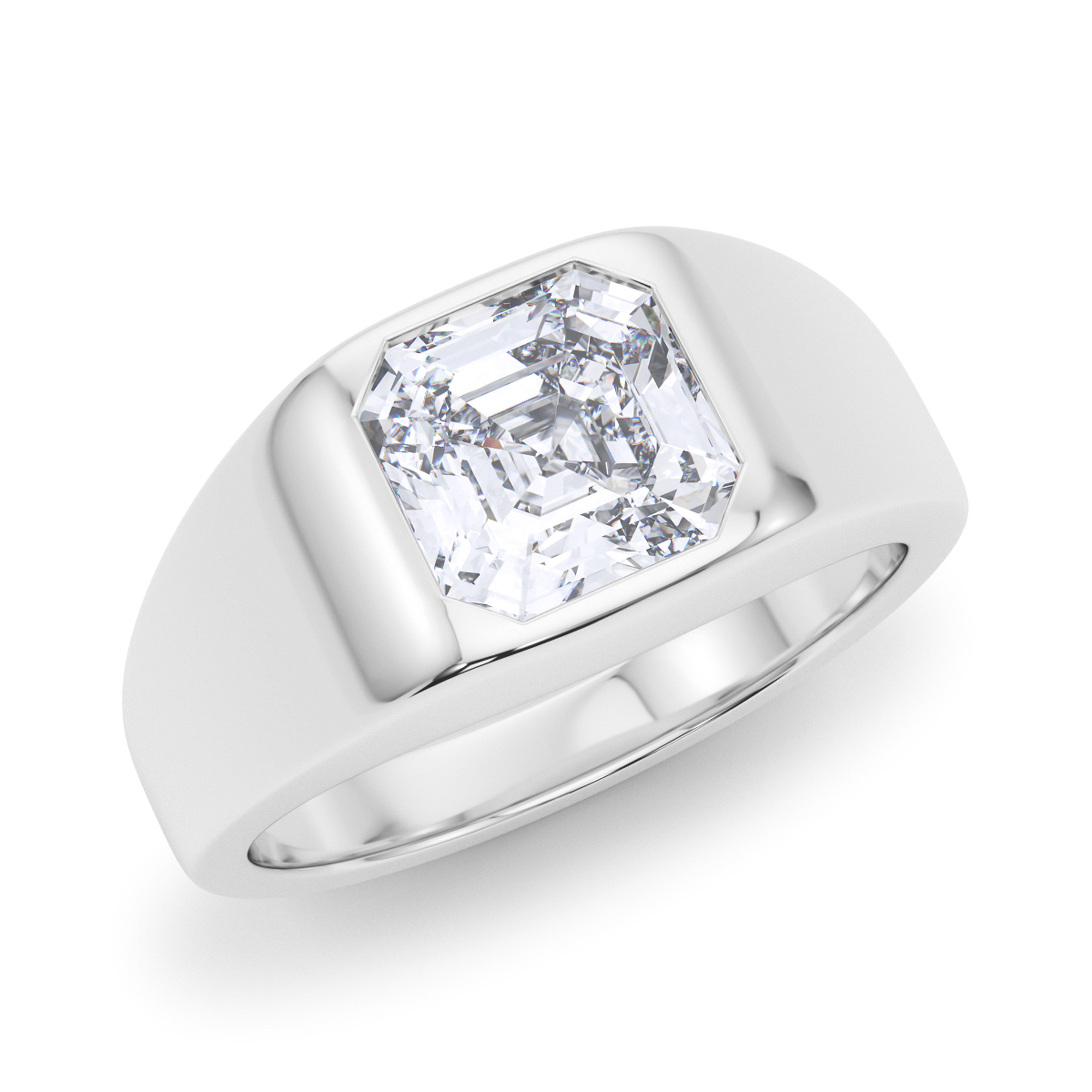 Men's Asscher Cut Signet Ring | Shop Now